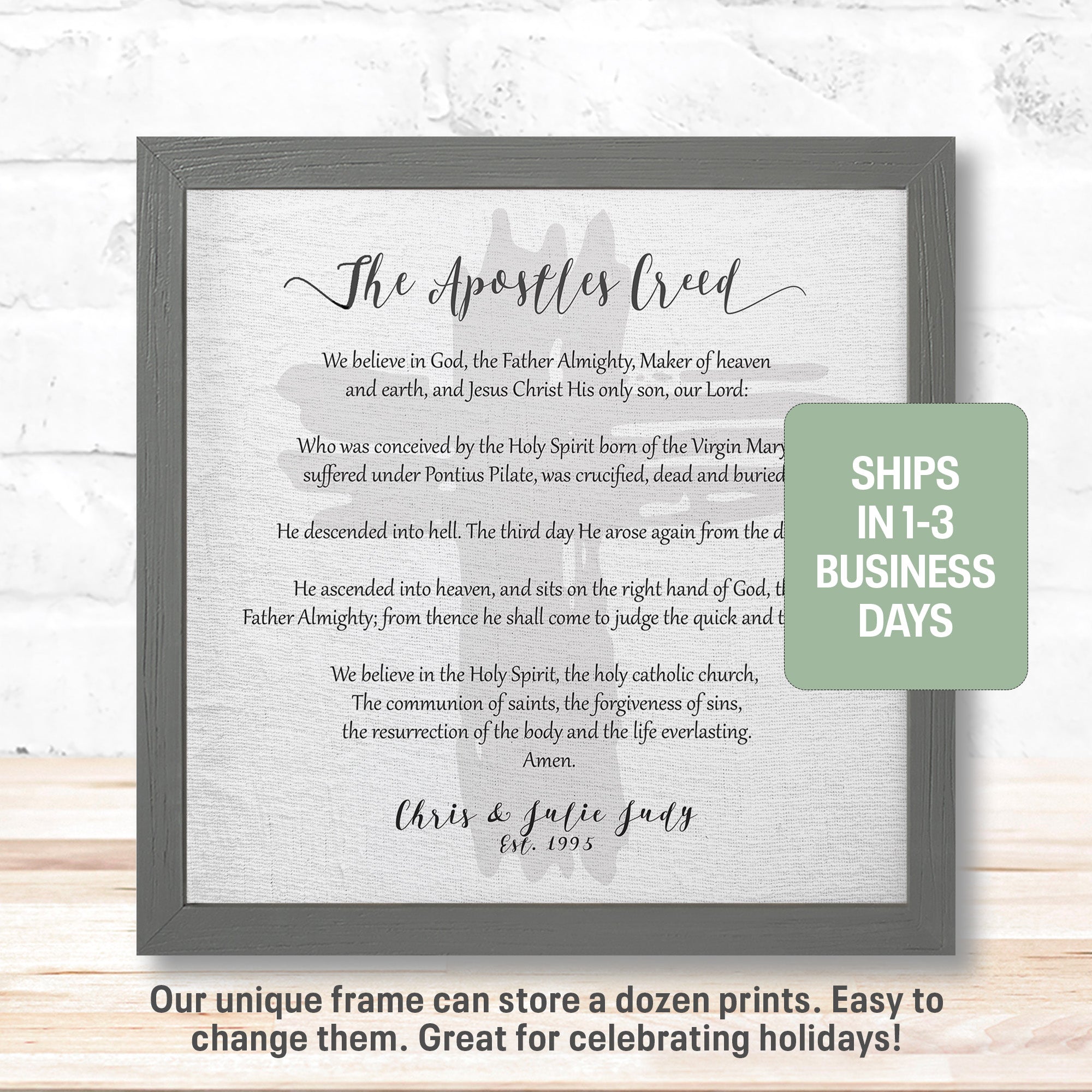 The Apostles' Creed | Traditional Text Version, Print, Wall Decor ...