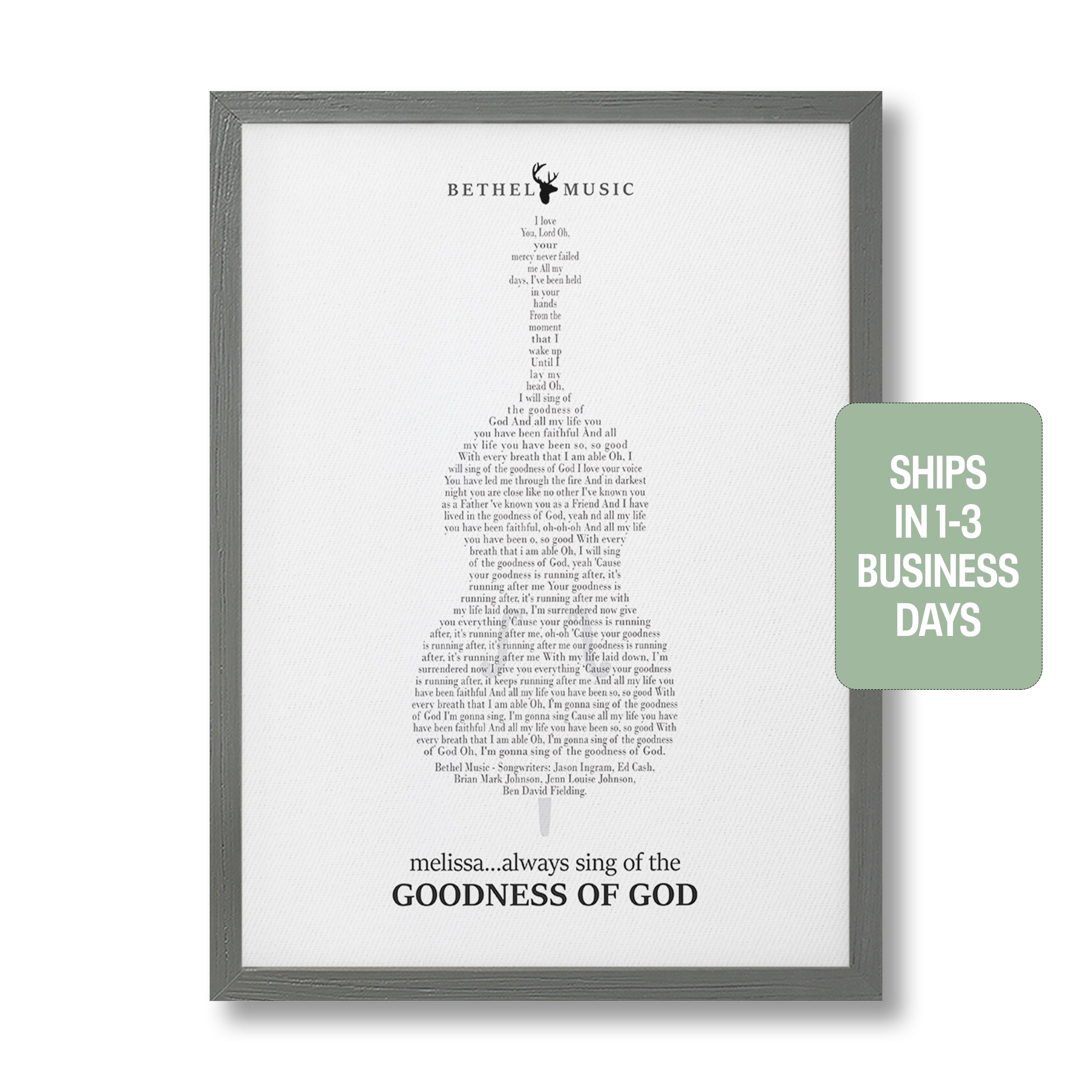 Goodness of God Framed Print - Cello Silhouette | Song – ArtsyOlive