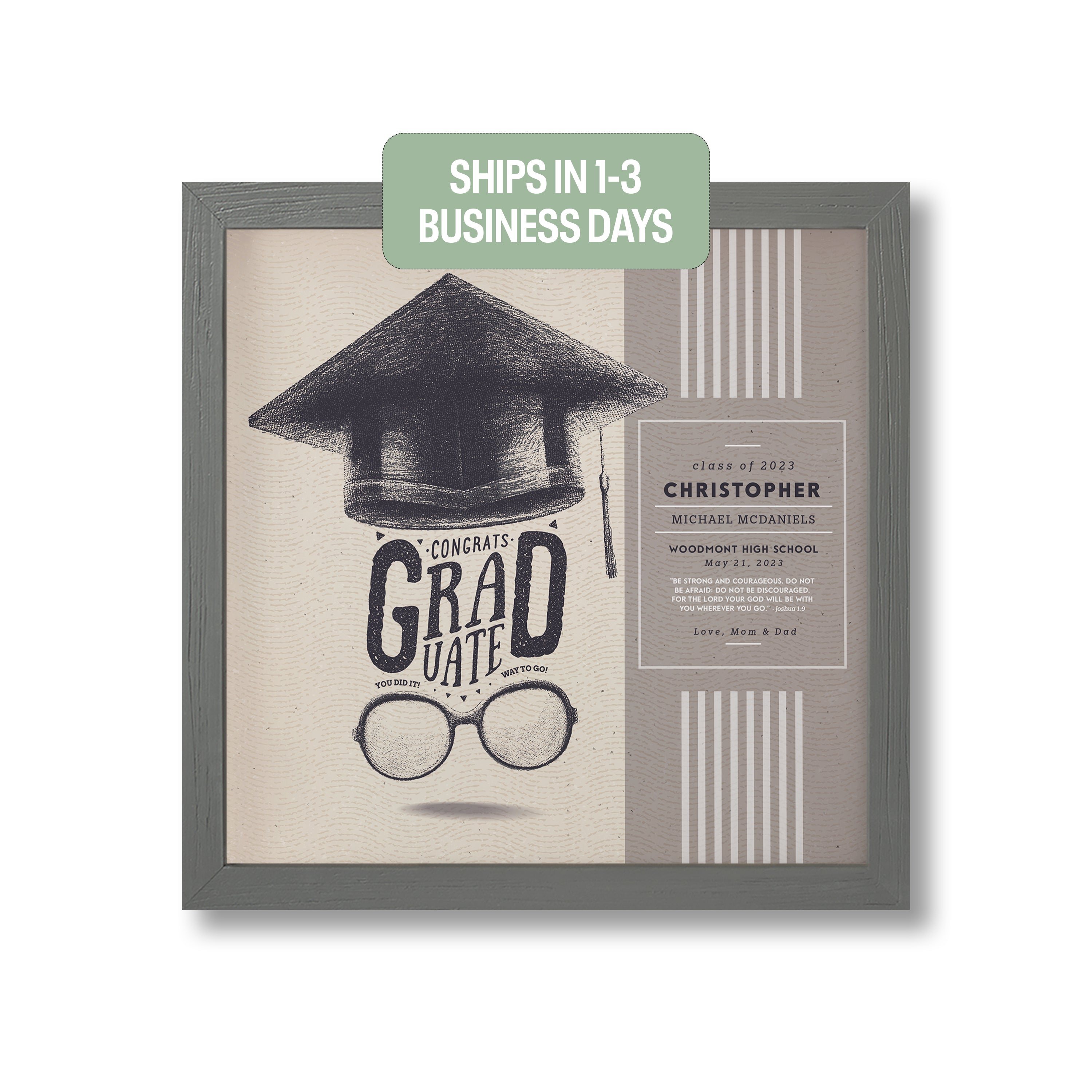 Congrats Grad Cap | Commemoration Print, Framed Print – ArtsyOlive