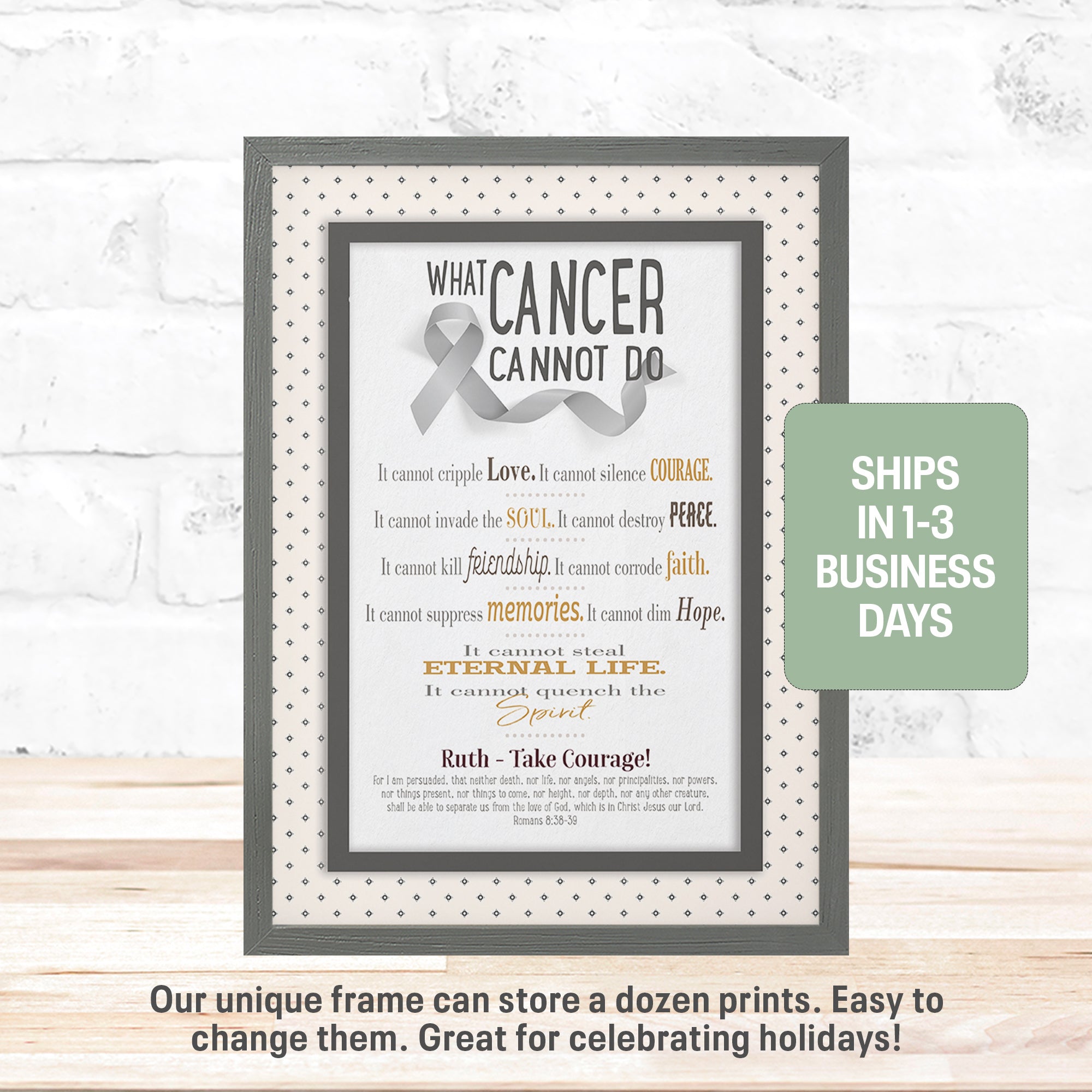 What Cancer Cannot Do | Personalized Cancer Encouragement Print, Wall ...