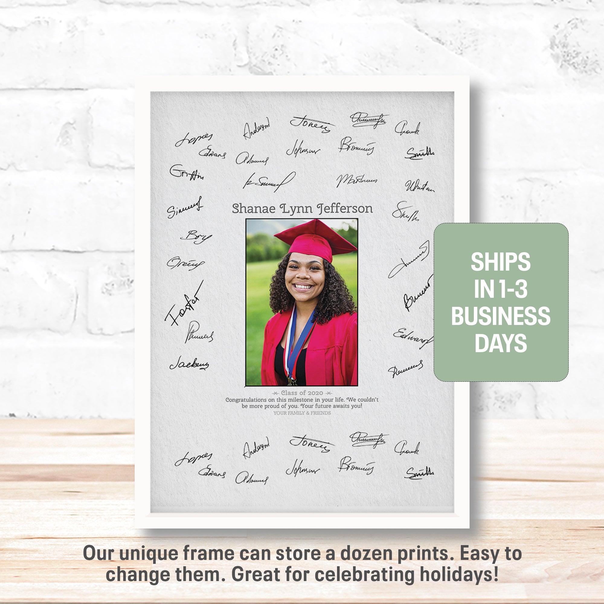 Grad | Personalized Graduation Party Print, Wall Decor - Signature Pho ...